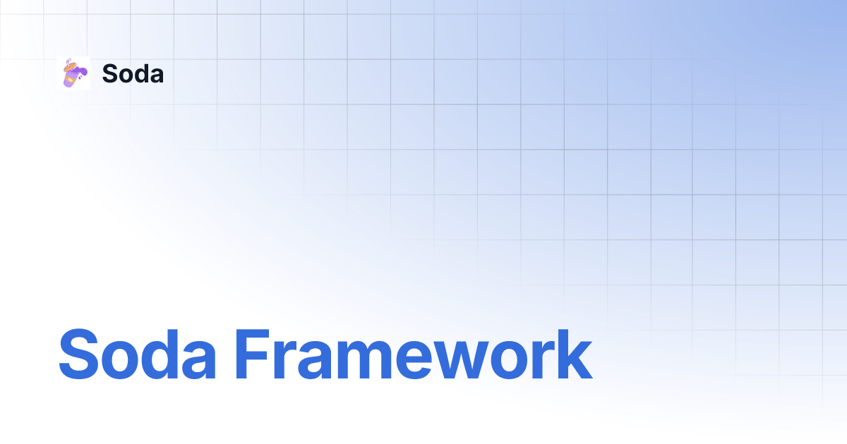 Soda Framework | Soda